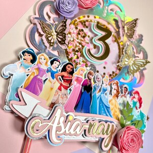 Princess Cake Topper/ Princesses Party Decor/ Princess Party Decor - Etsy
