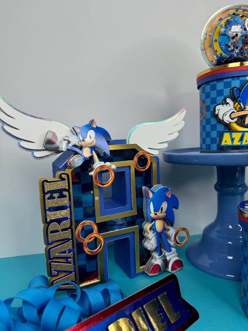 Sonic 3D Letter/ Sonic Birthday Party Decoration/ Sonic Custom 3d ...