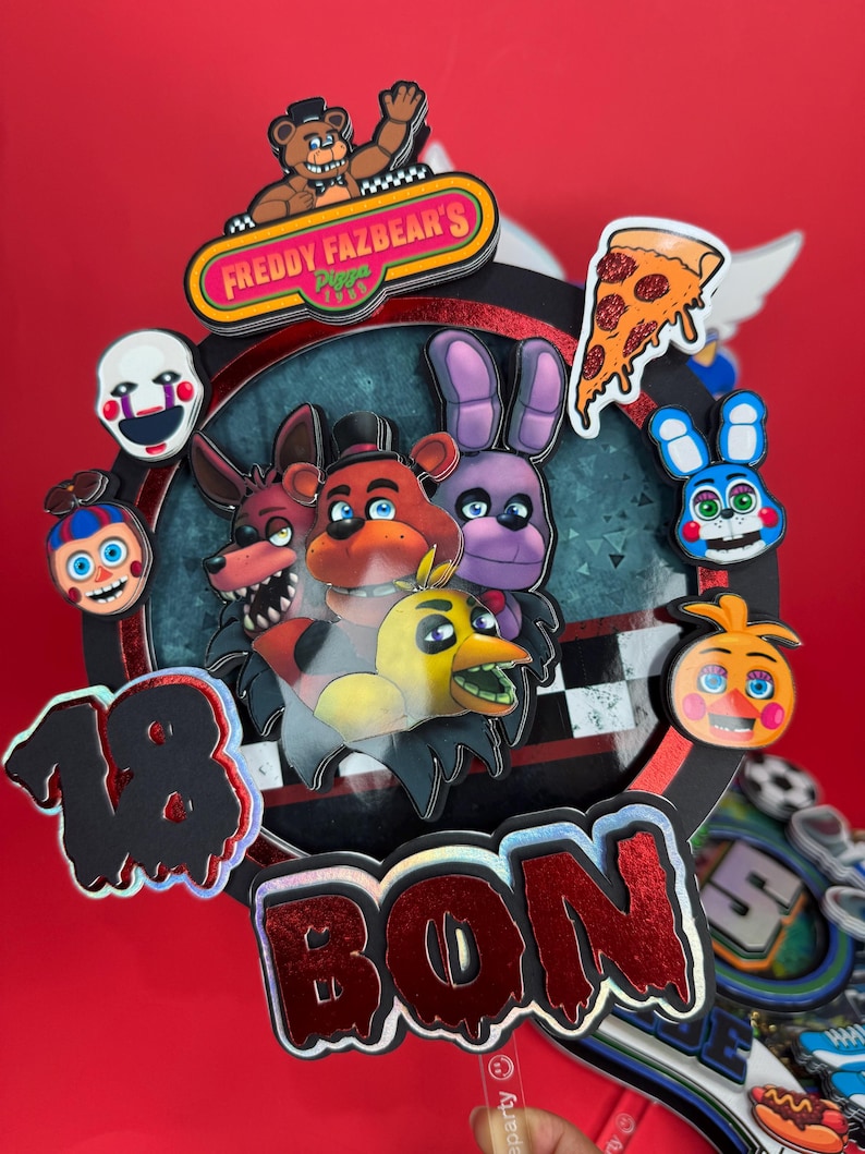 Five Nights at Freddy's Cake Topper/ Freddy's Birthday Party Decor ...