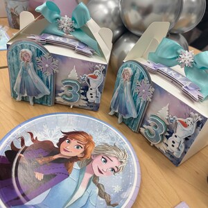 Frozen Favor Boxes/frozen Gable Boxes/frozen Birthday Party/frozen ...