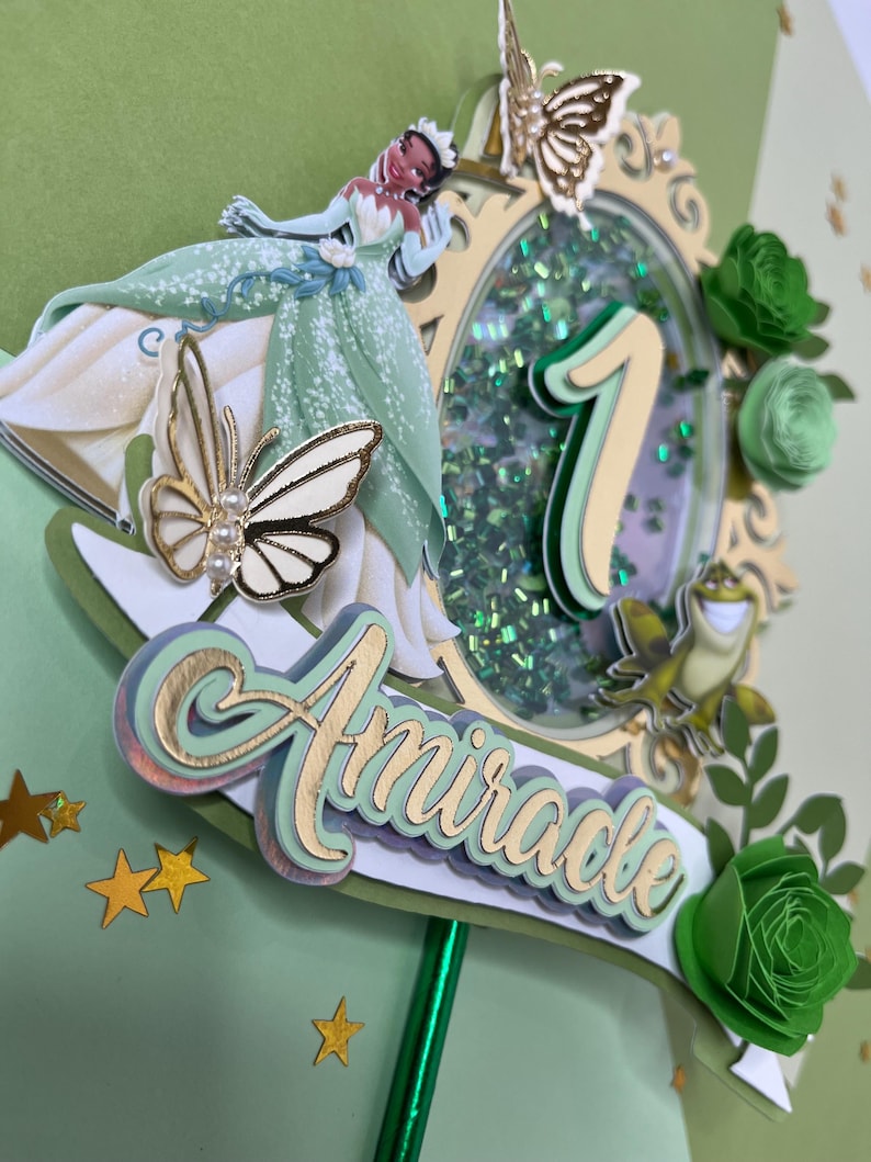 Princess Tiana Cake Topper/ Princess Birthday Party Decor/ Princess ...