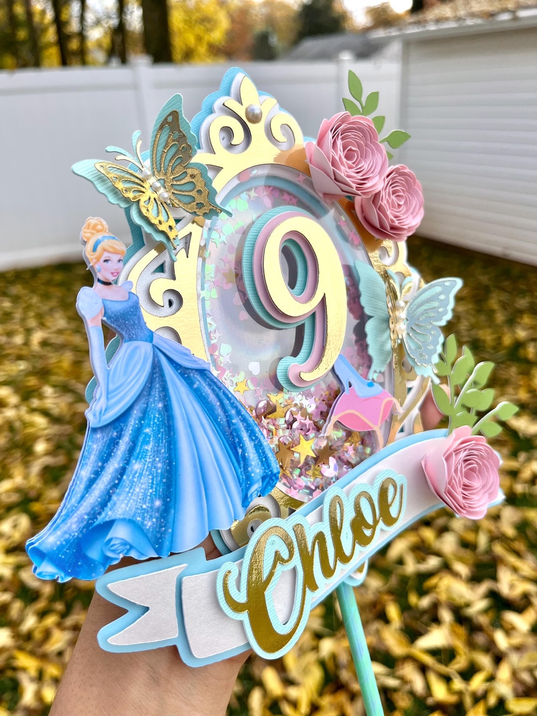 Cinderella Cake Topper/ Princess Cake Topper/ Cinderella Party Decor ...