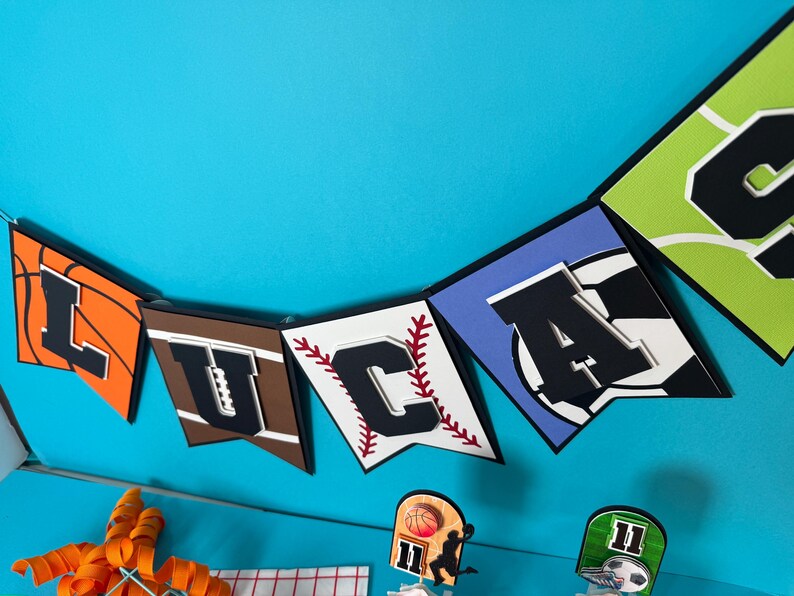 Sports Banner/ Basketball Banner/ Sports Party Decor/ Football Party ...