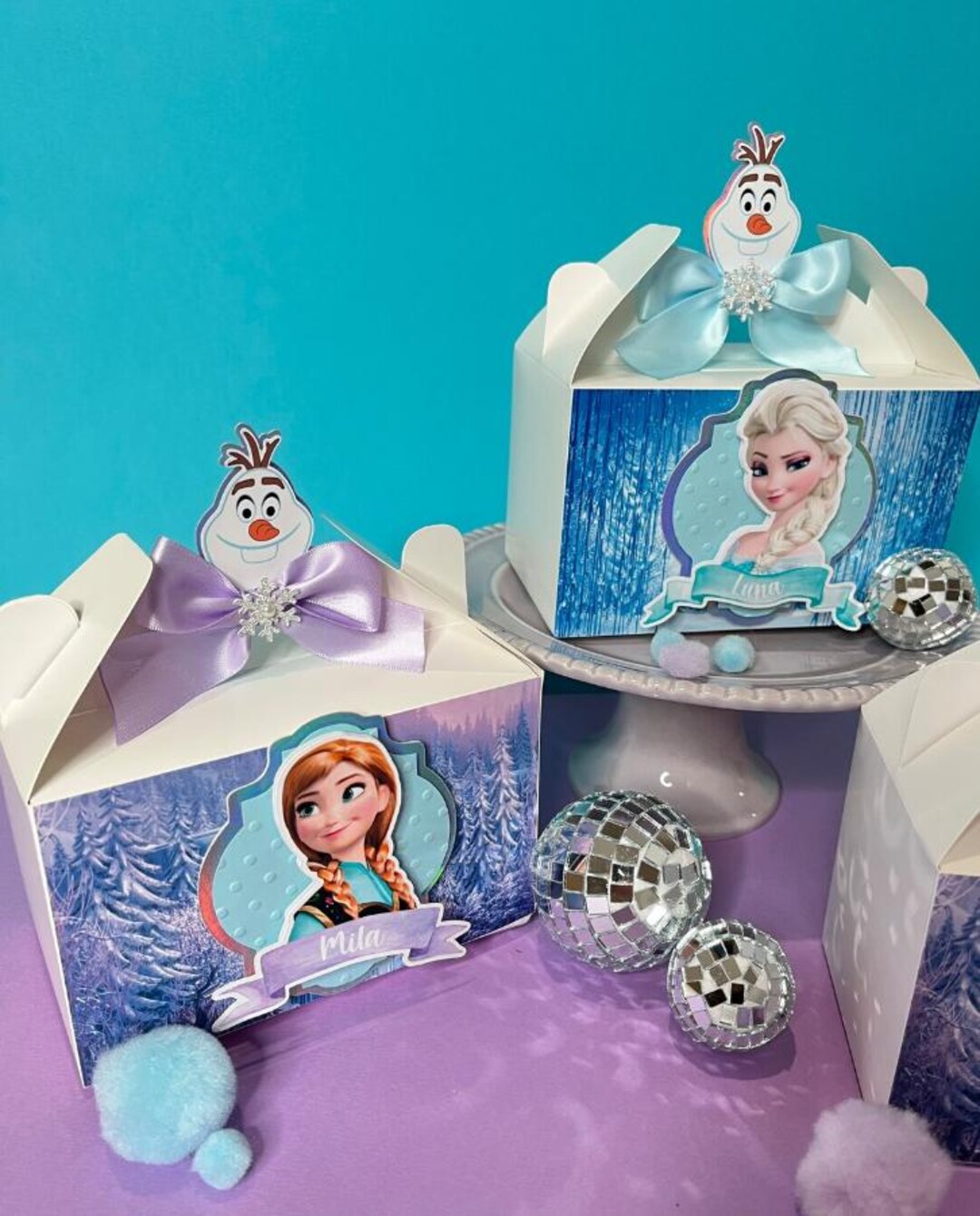 Frozen Favor Boxes/frozen Treat Box/frozen Birthday Party/frozen Gable ...