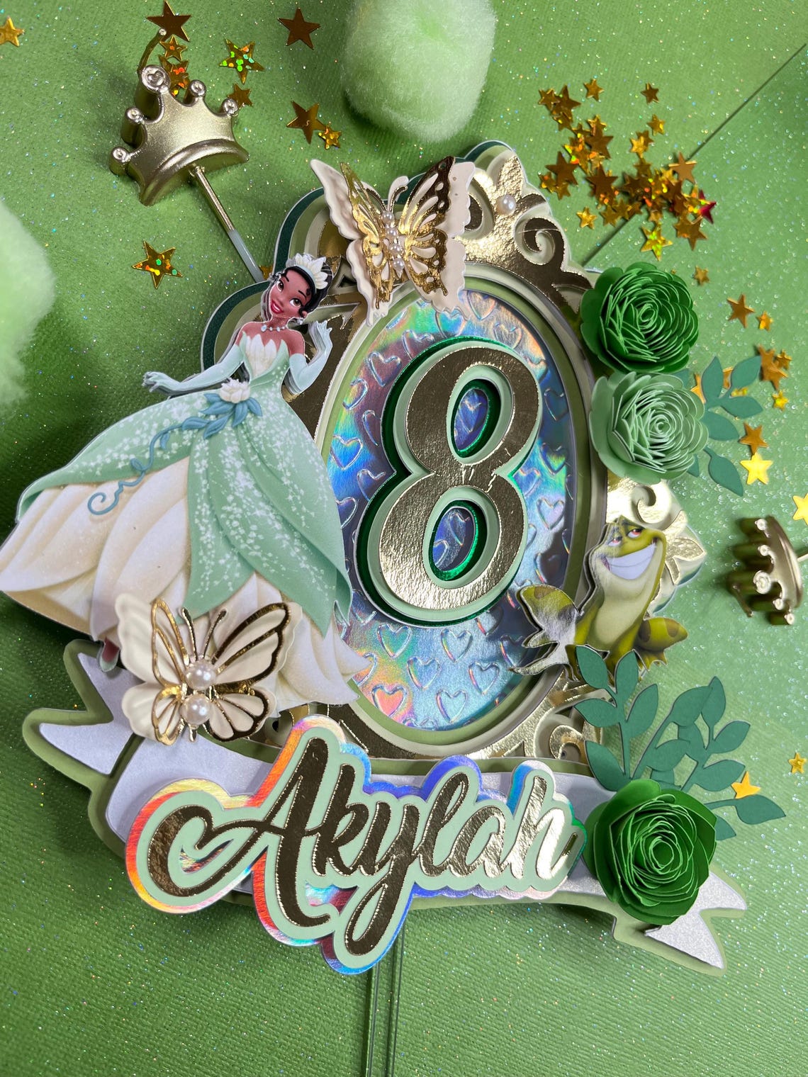 Princess Tiana Cake Topper/ Princess Birthday Party Decor/ Princess ...