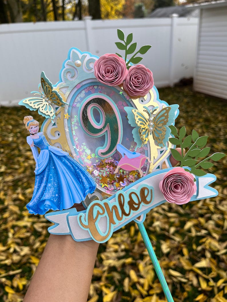 Cinderella Cake Topper/ Princess Cake Topper/ Cinderella Party Decor ...