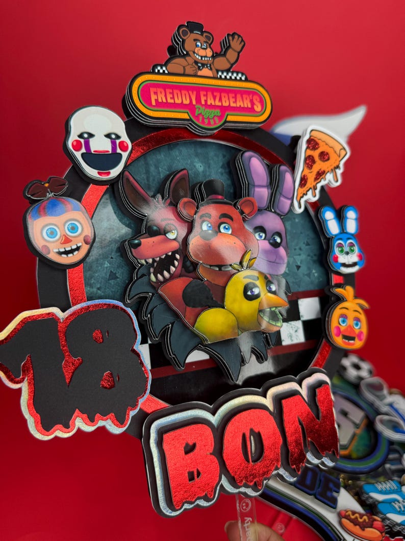 Five Nights at Freddy's Cake Topper/ Freddy's Birthday Party Decor ...