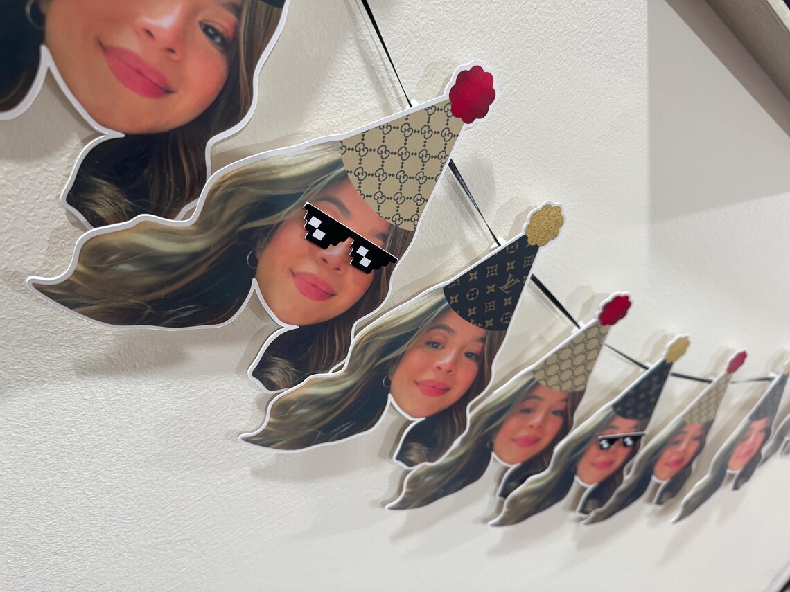 Custom Face Birthday Banner/ Personalized Party Decor - Etsy