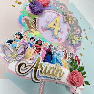 Princess Cake Topper/ Princesses Party Decor/ Princess Party Decor - Etsy