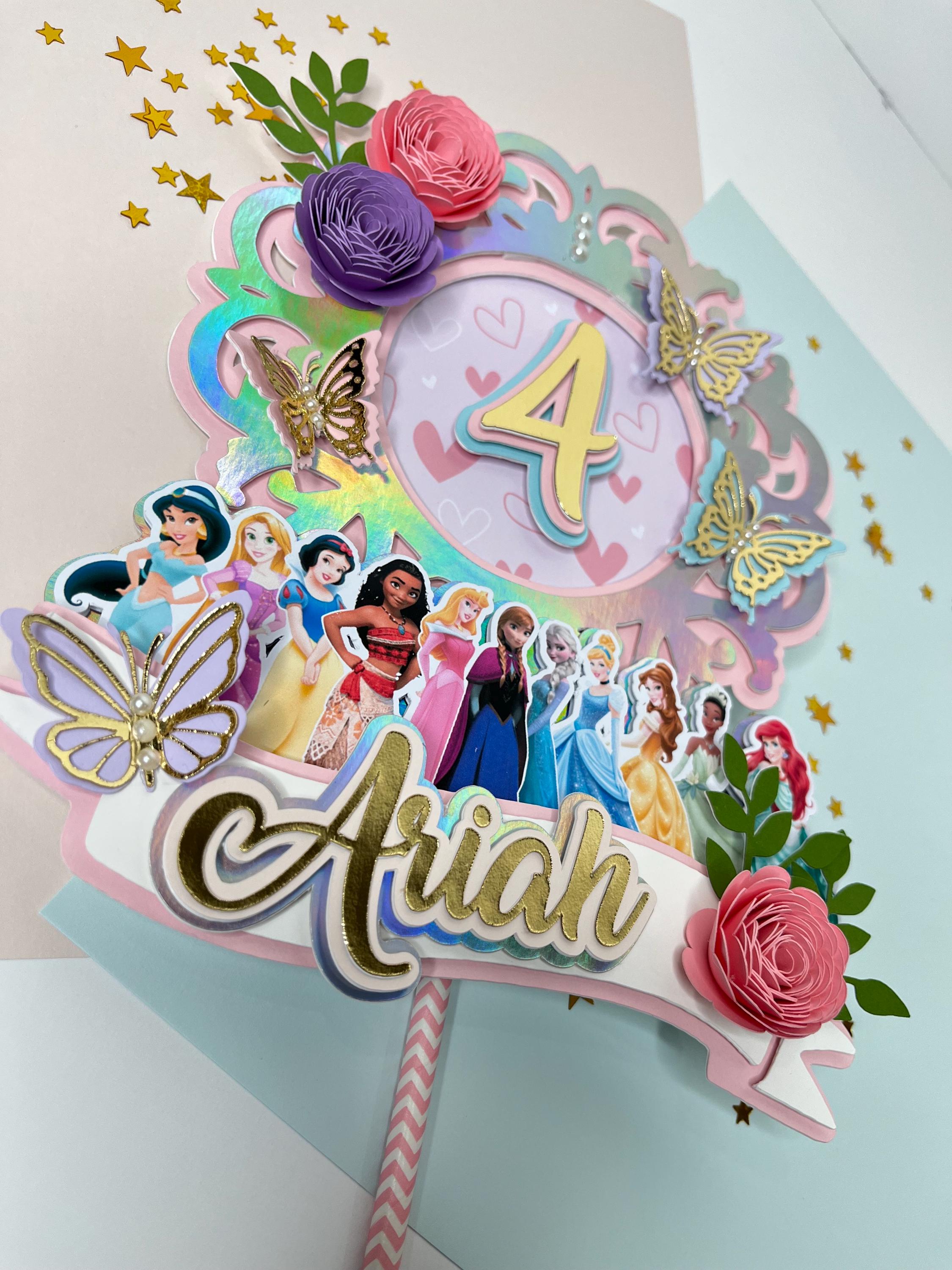 Princess Cake Topper/ Princesses Party Decor/ Princess Party Decor - Etsy