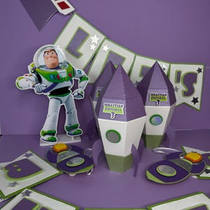 Buzz Lightyear Rocket Favor Boxes/ Two Infinity & Beyond Party Decor ...