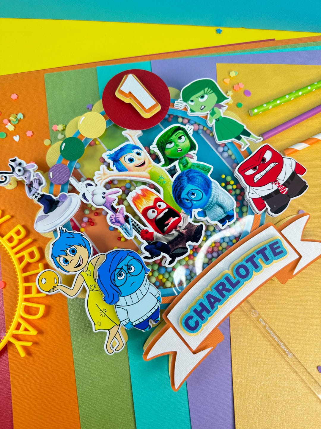 My Anxiety Cake Topper/ Emotions Cake Topper/ Inside Out Birthday ...