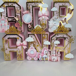 Princess 3D Letter/ Princesses Party Decor - Etsy