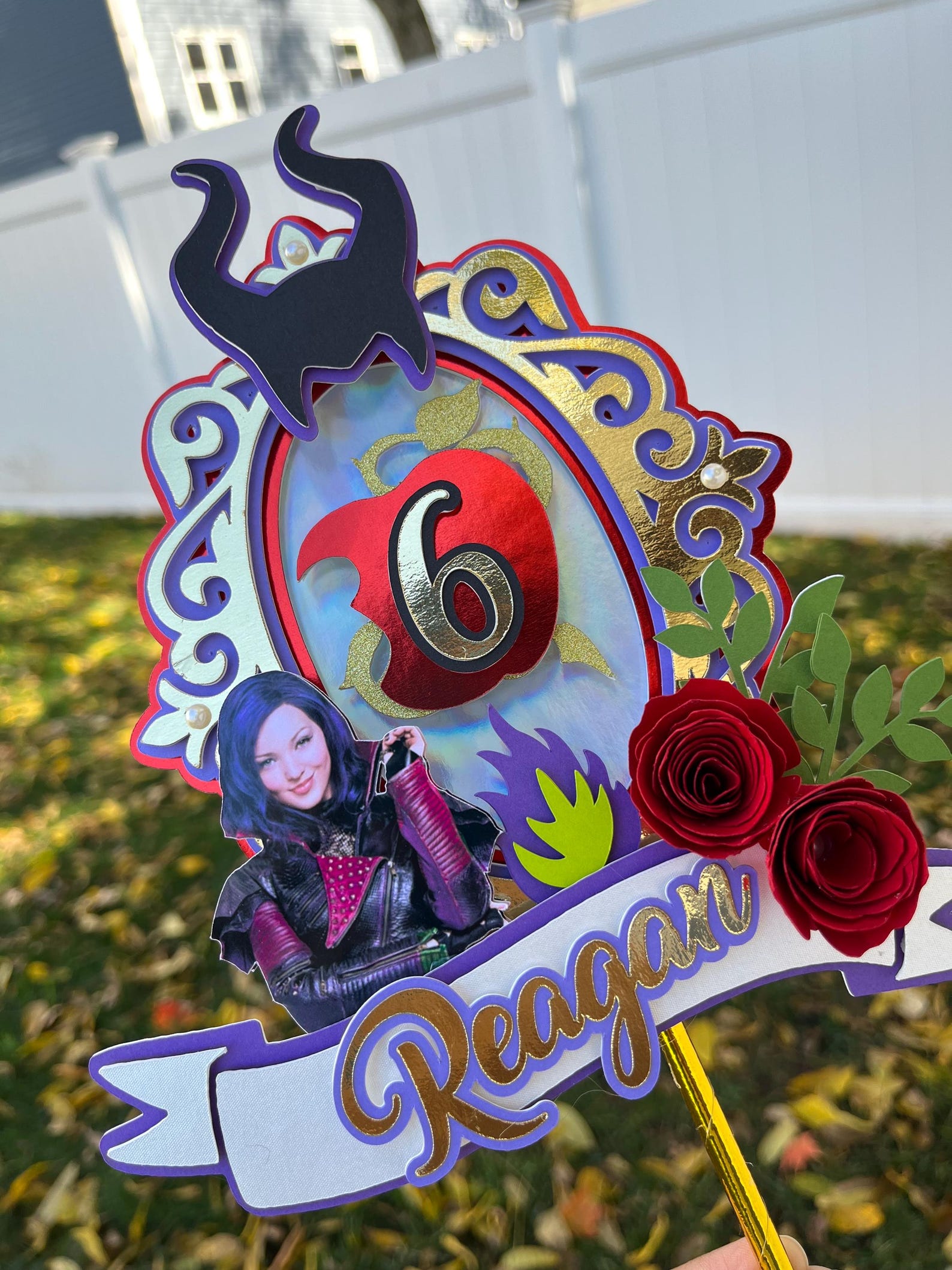 Villains Cake Topper/ Maleficent Cake Topper/ Mal Cake Topper/ Bridge ...