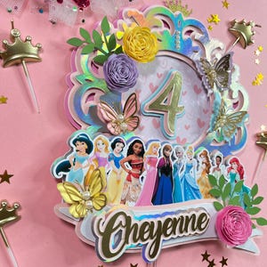 Princess Cake Topper/ Princesses Party Decor/ Princess Party Decor - Etsy