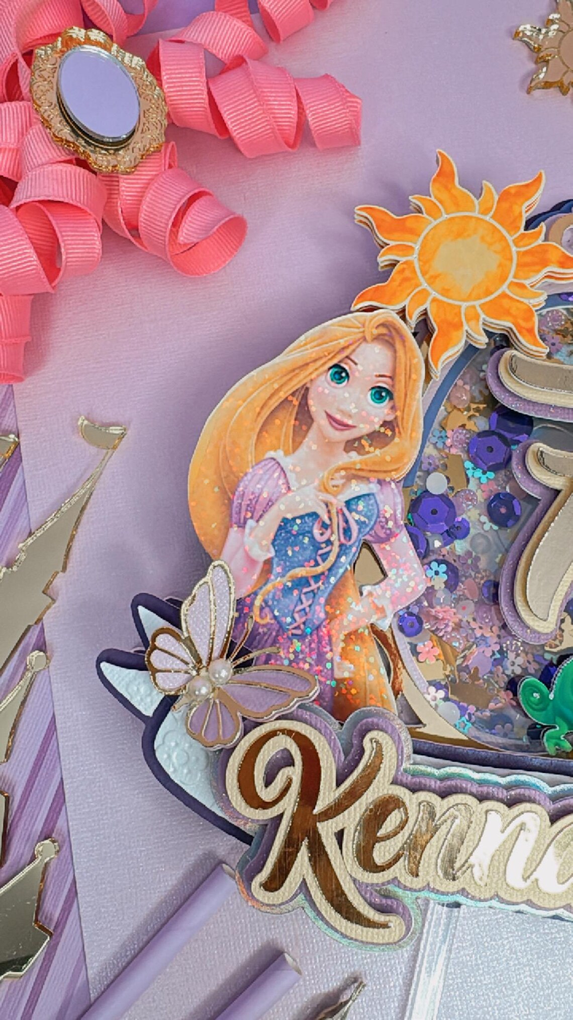 Rapunzel Inspired Cake Topper/ Princess Rapunzel Cake Topper/ Rapunzel ...