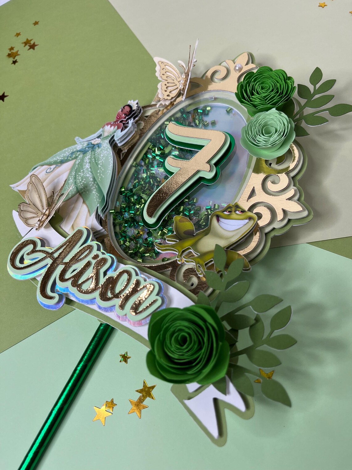Princess Tiana Cake Topper/ Princess Birthday Party Decor/ Princess ...