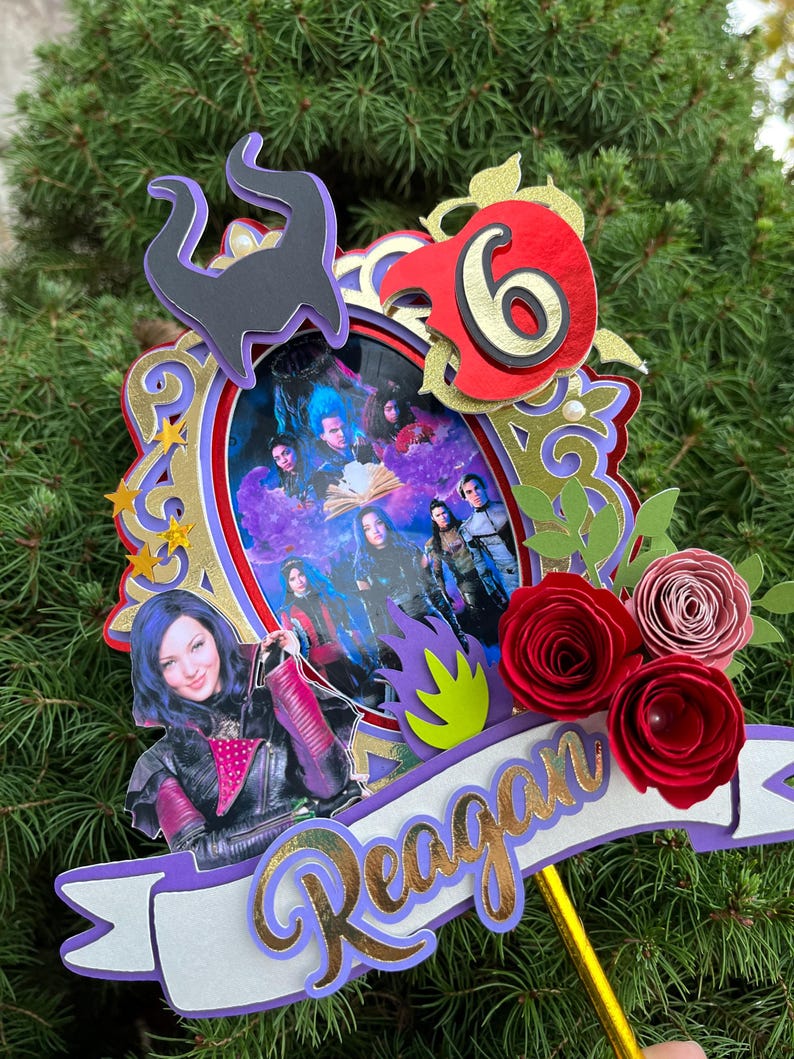 Villains Cake Topper/ Maleficent Cake Topper/ Mal Cake Topper/ Bridge ...