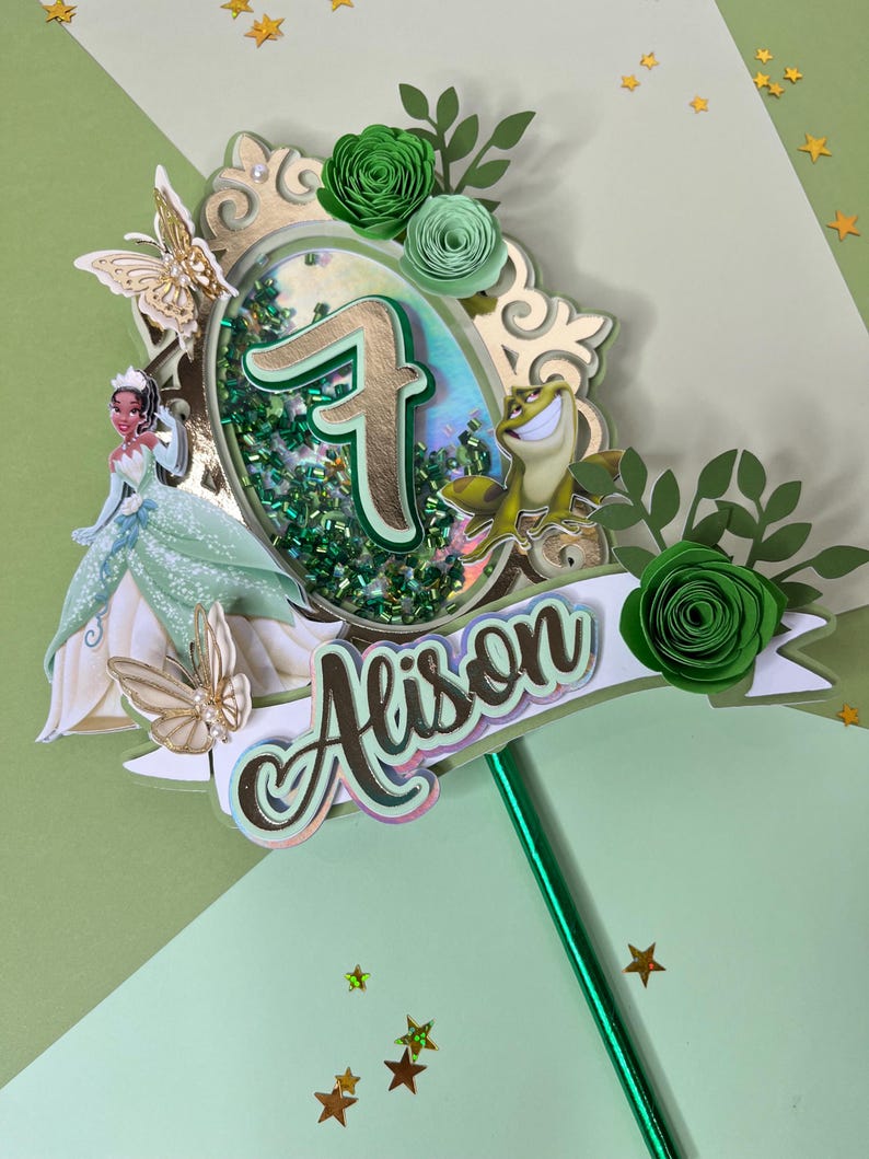 Princess Tiana Cake Topper/ Princess Birthday Party Decor/ Princess ...
