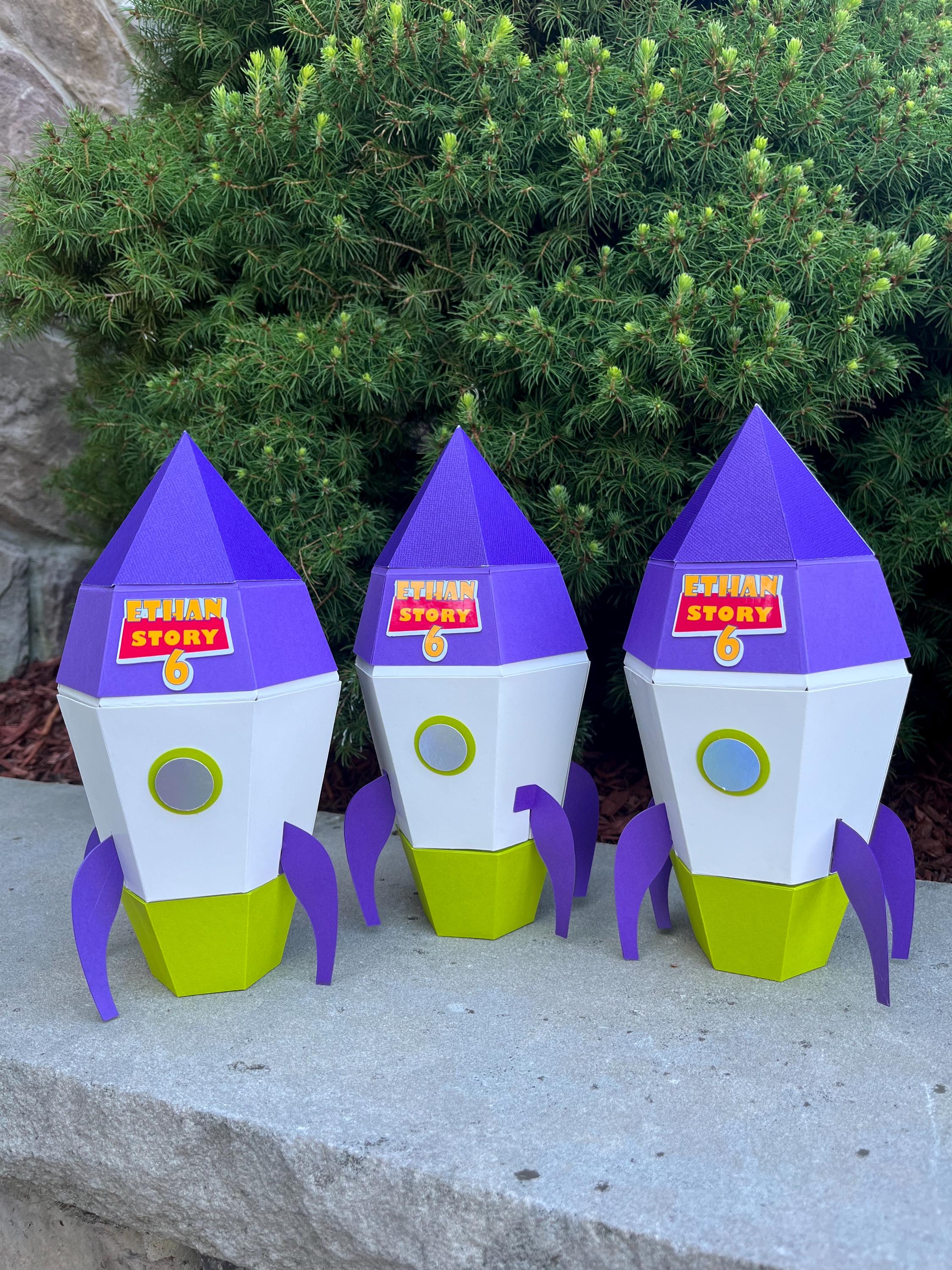 Buzz Lightyear Rocket Favor Boxes/ Two Infinity & Beyond Party Decor ...