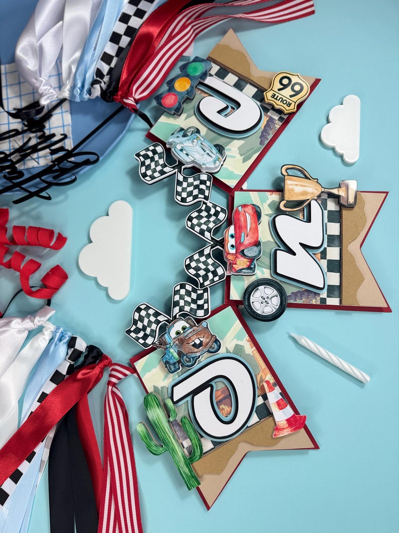 Cars High Chair Banner/ Race Car High Chair Banner/ Cars Birthday ...