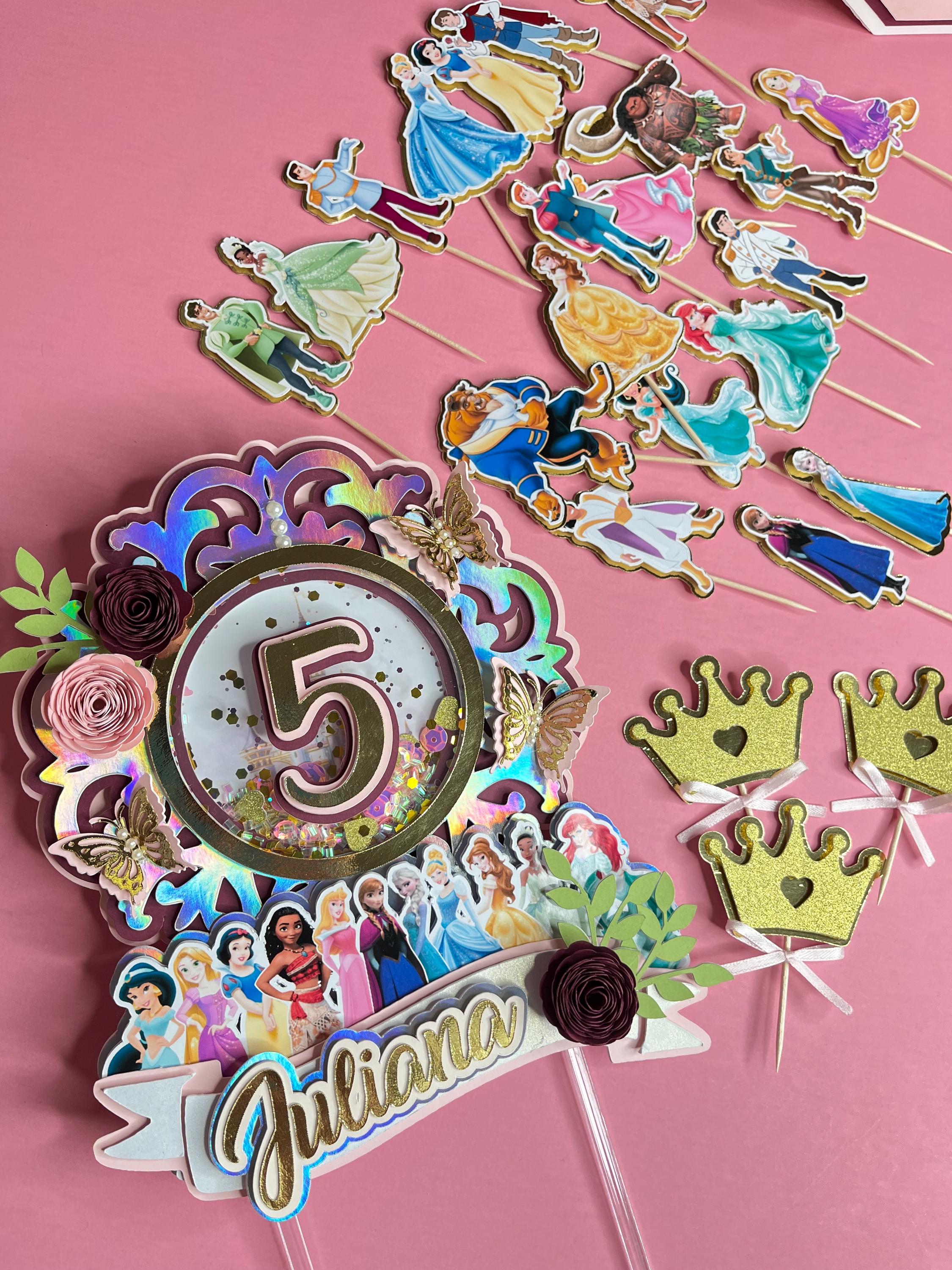 Princess Cake Topper/ Princesses Party Decor/ Princess Party Decor - Etsy