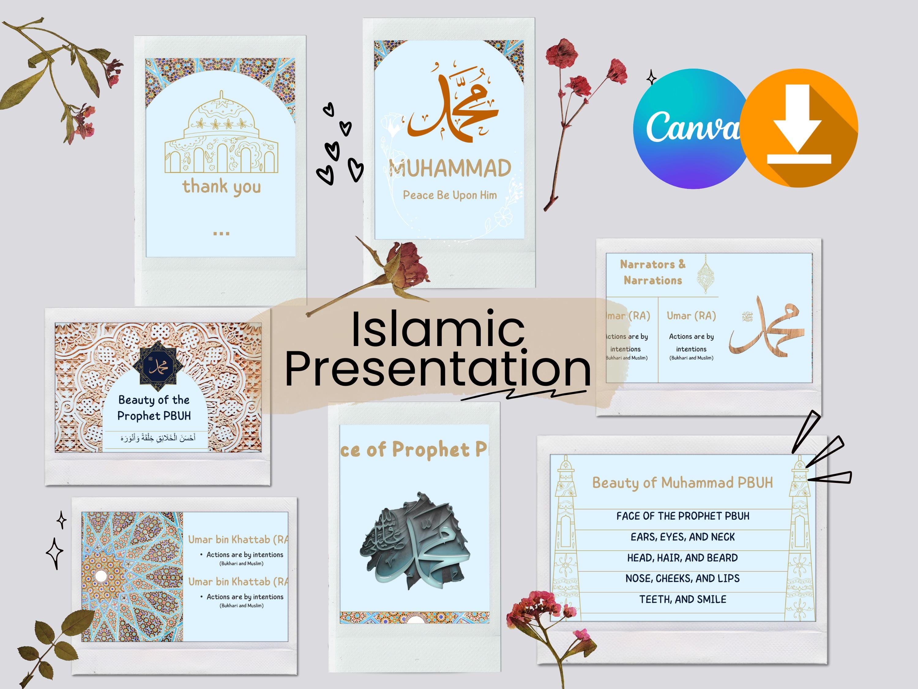 Islamic Presentation Template: Modern Muslim Canva Slides (digital ...