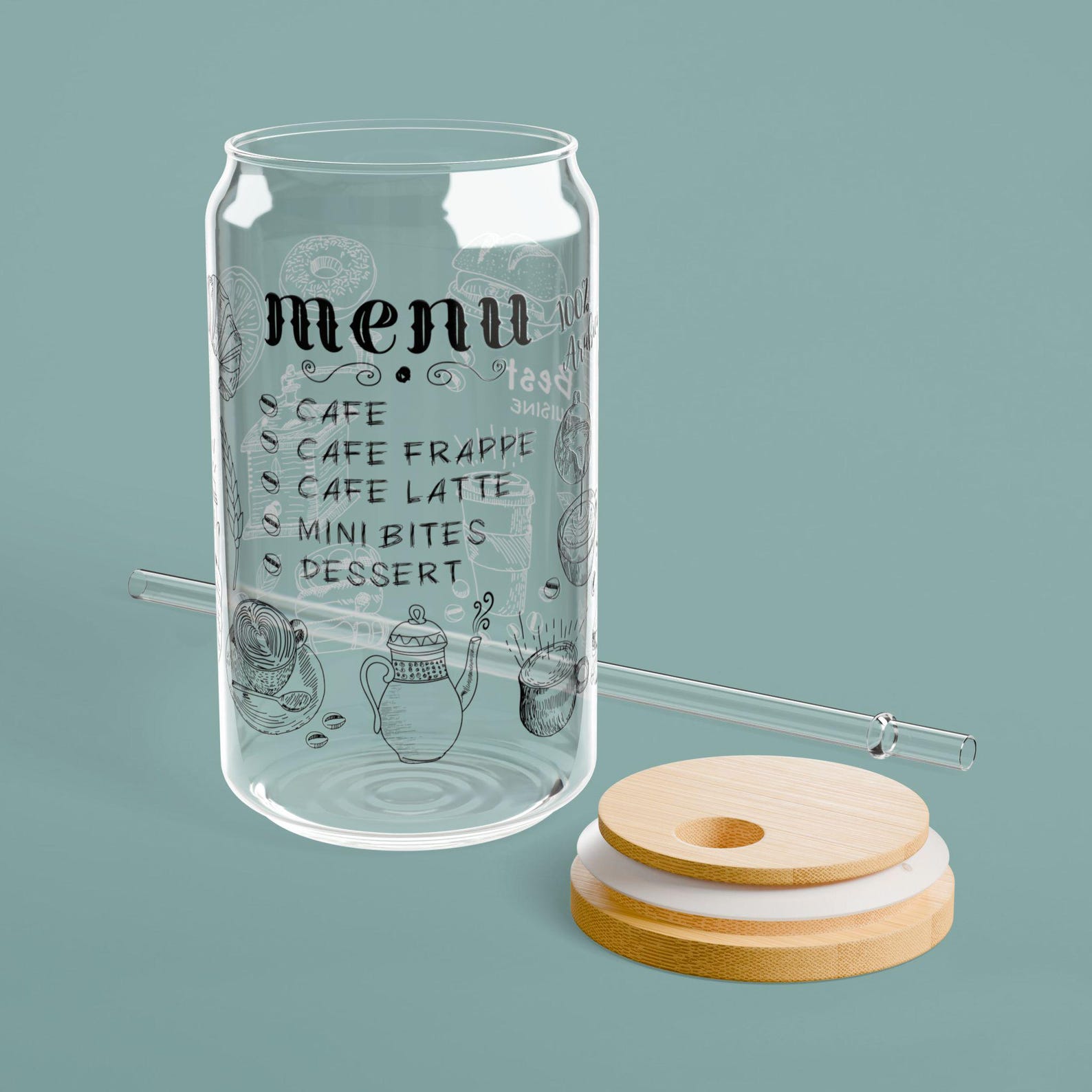 Iced Coffee Sipper Glass, Stylish Drinkware, Coffee & Tea Lovers ...