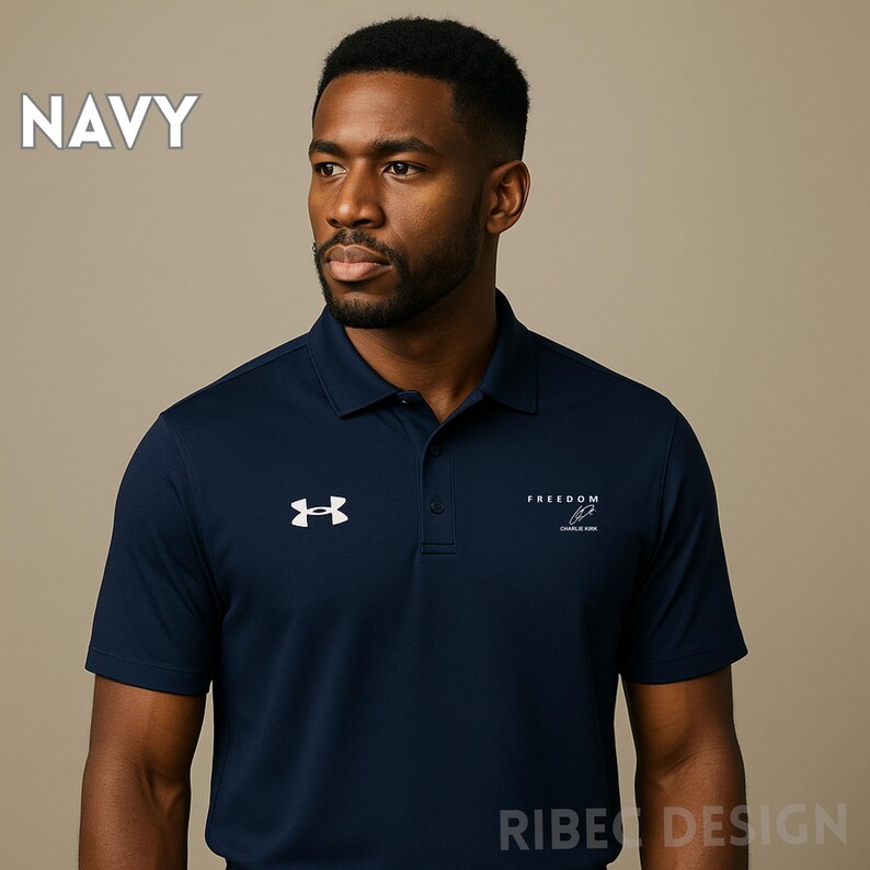 Embroidered Charlie Kirk Freedom Polo Shirt, Sporty Golf Tee, Under ...
