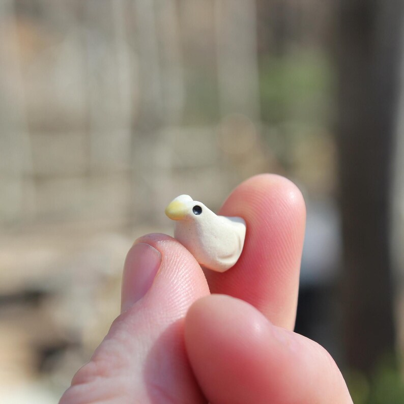 Chicken Pinch Pal // Handmade Miniature Chicken Figurine - Etsy