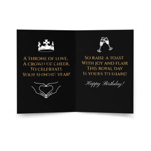 Golden Royal Birthday Card - Etsy