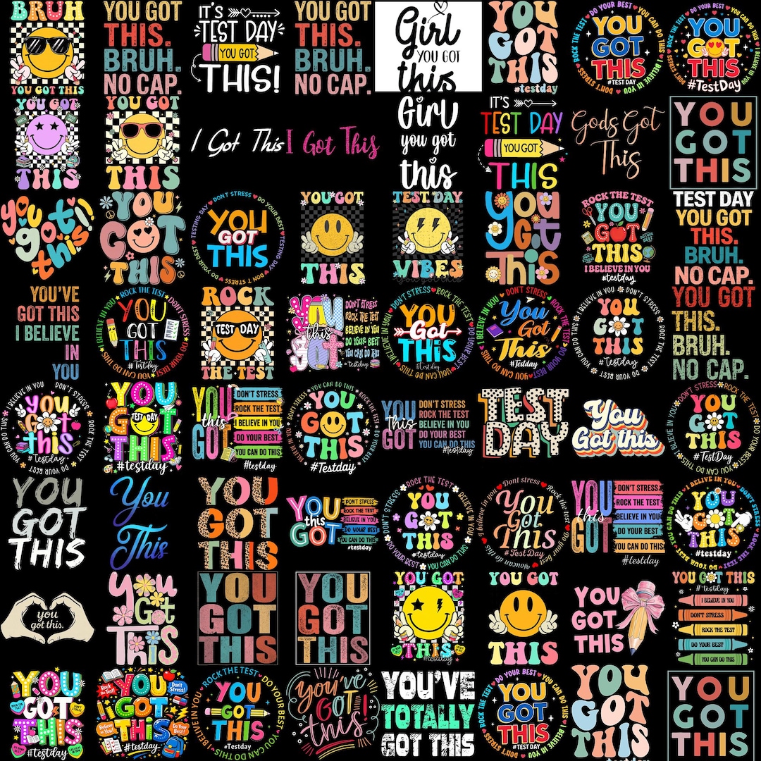 60+ You Got This Testing Day Png Bundle, Teacher Testing, Test Day ...