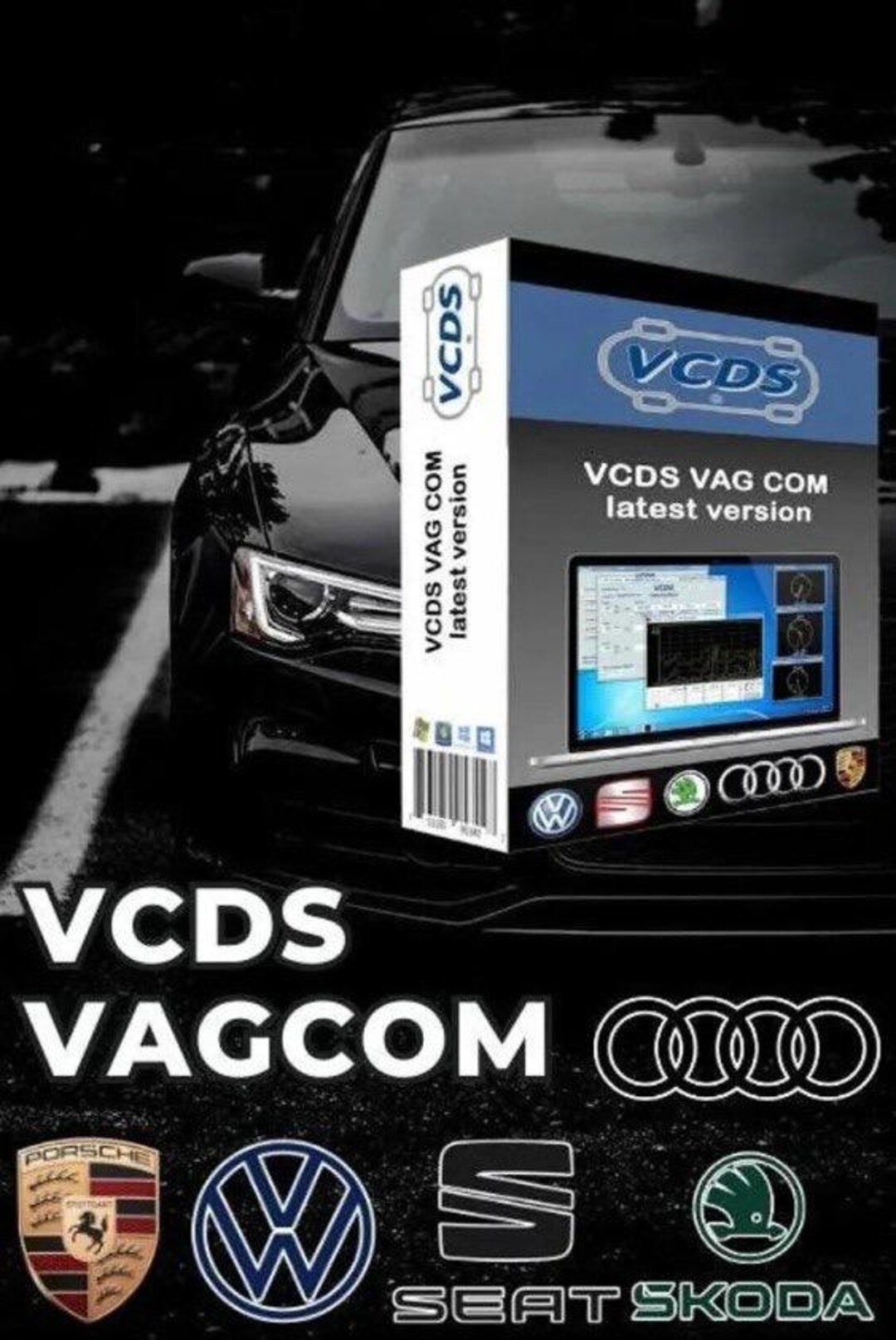 VAGCOM (latest Version) VCDS Software for Volkswagen Audi Skoda Porsche ...