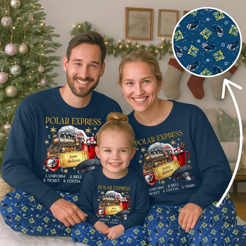 Polar Express Pajamas - Etsy