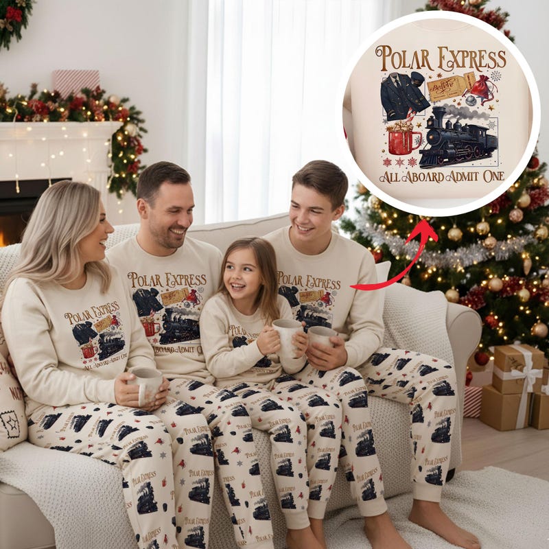 Polar Express Pajamas - Etsy