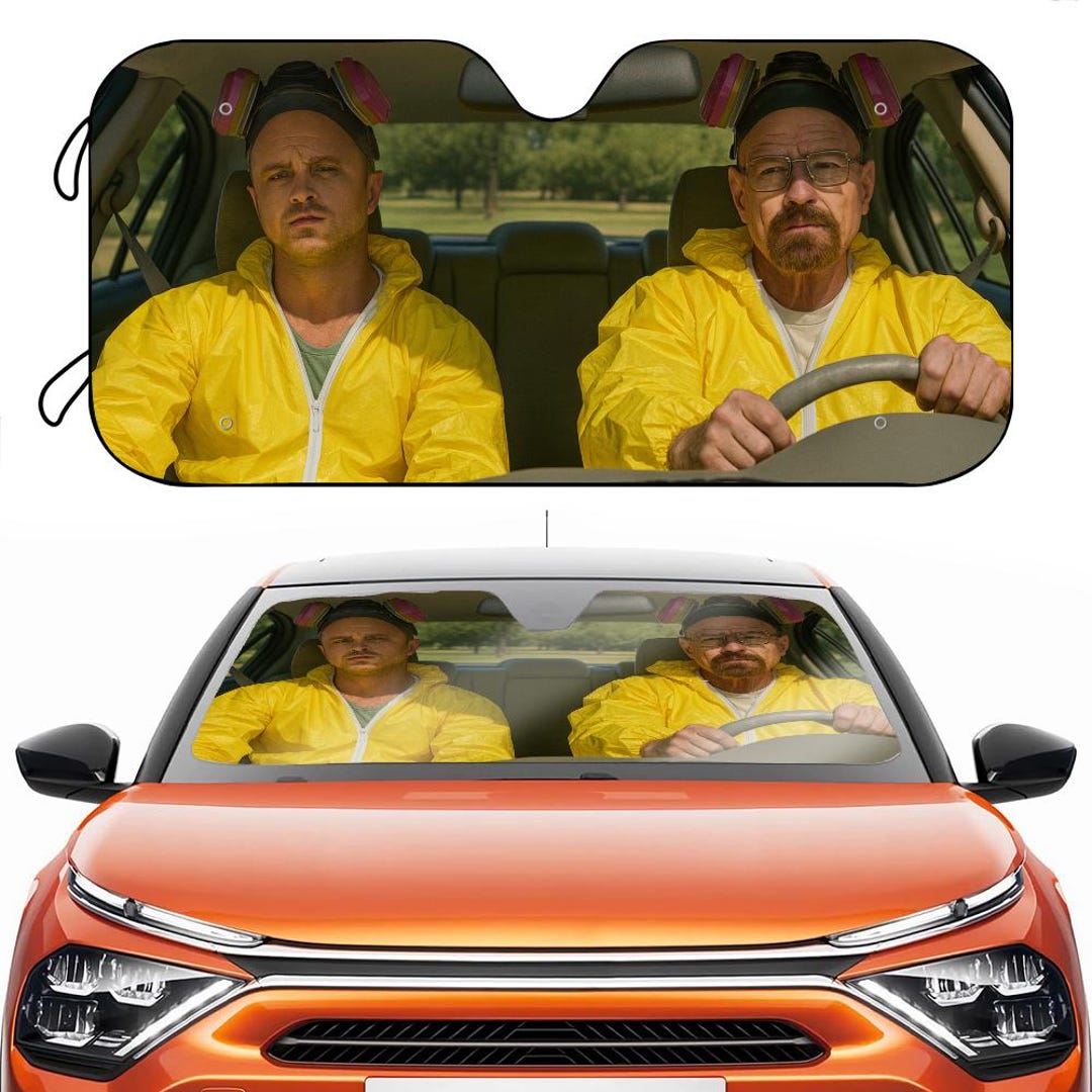 Breaking B@d Sun Shade, Breaking the Movie Bad Funny Yellow Hazmat Car ...