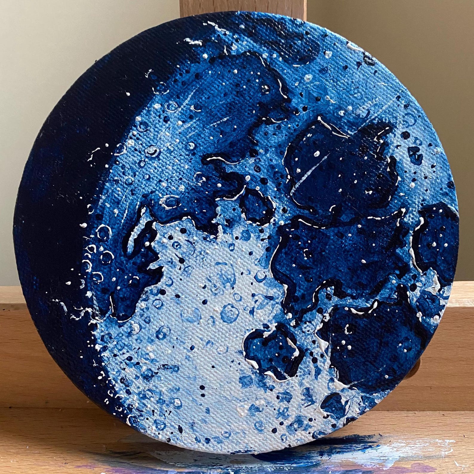Custom Moon Phase Painting | Handmade Acrylic Art on Canvas - Etsy