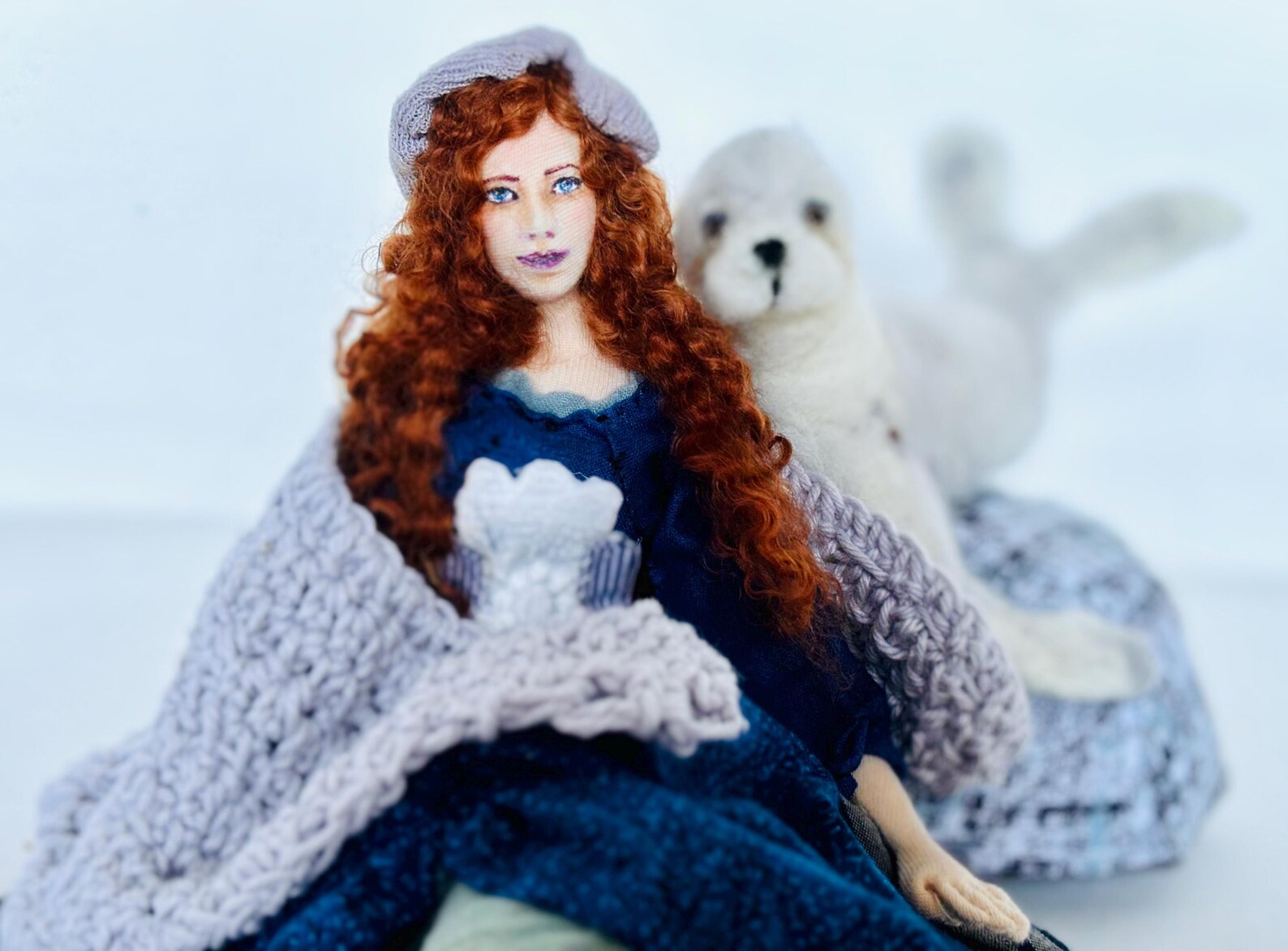 Selkie Art Doll, Needle Felt Seal, Selkie Folktale, OOAK, Free Shipping ...