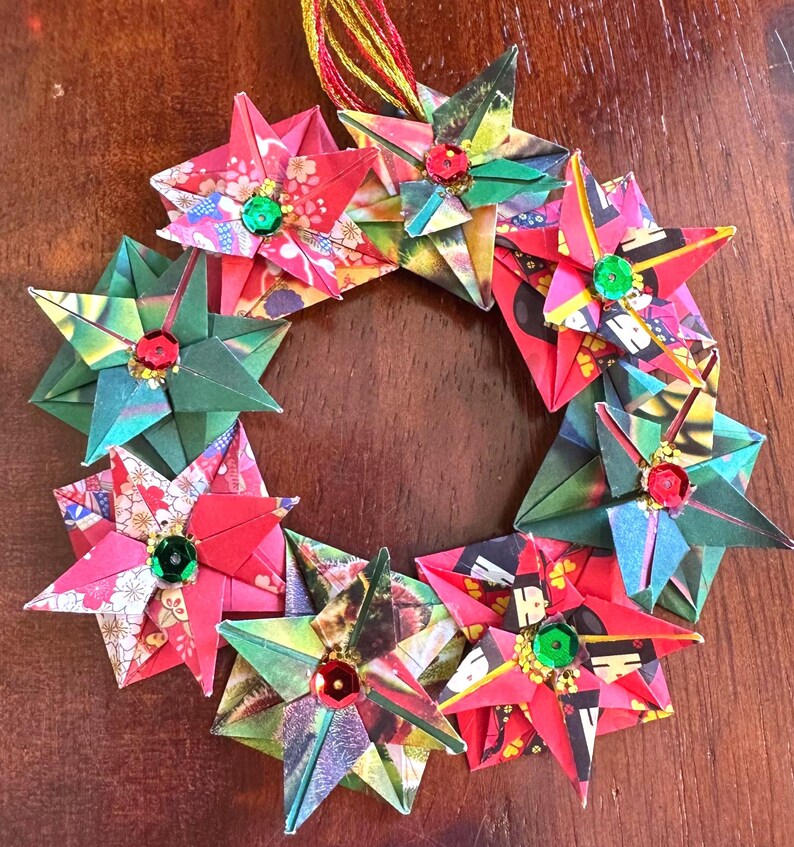 Origami Wreaths With Patterns and Colors - Etsy UK
