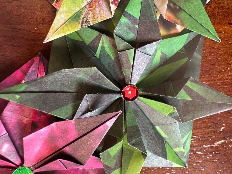 Origami Wreaths With Patterns and Colors - Etsy