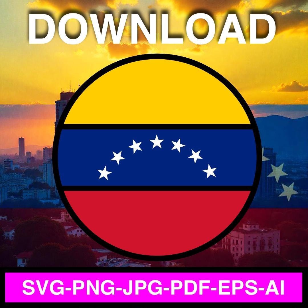 Venezuela 7 Stars Flag Digital Download, Formats: Svg, Png, Jpg, Pdf ...