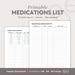 Medication List Printable | Current Medication & Discontinued ...