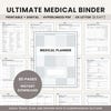 Medical Binder Printable, Medication Tracker Bundle, Blood Pressure Log ...