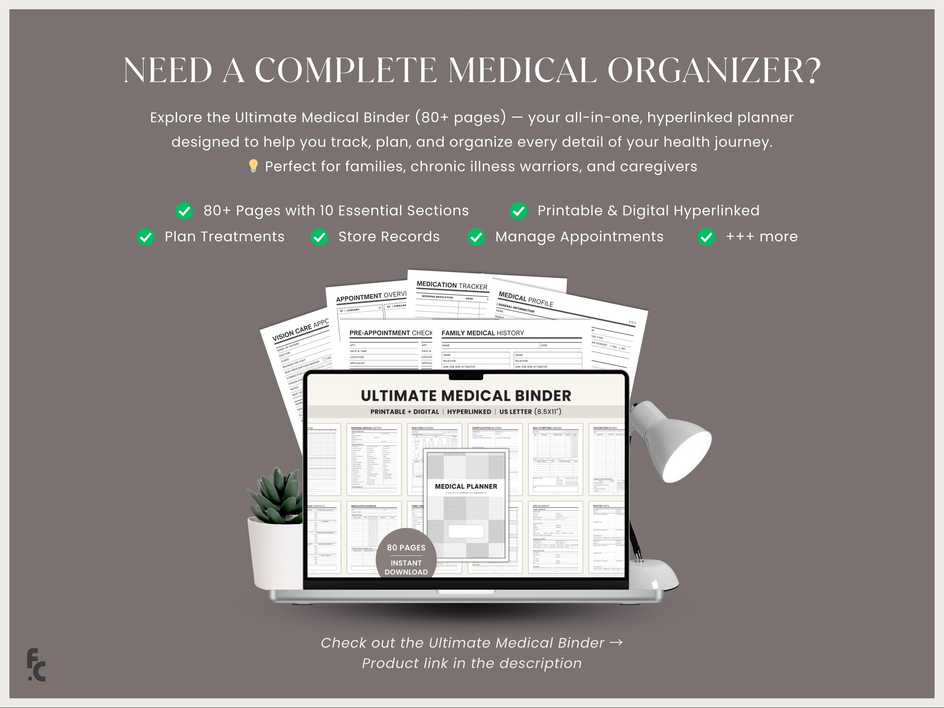 Doctor Appointment Planner Printable Medical Appointments Tracker ...