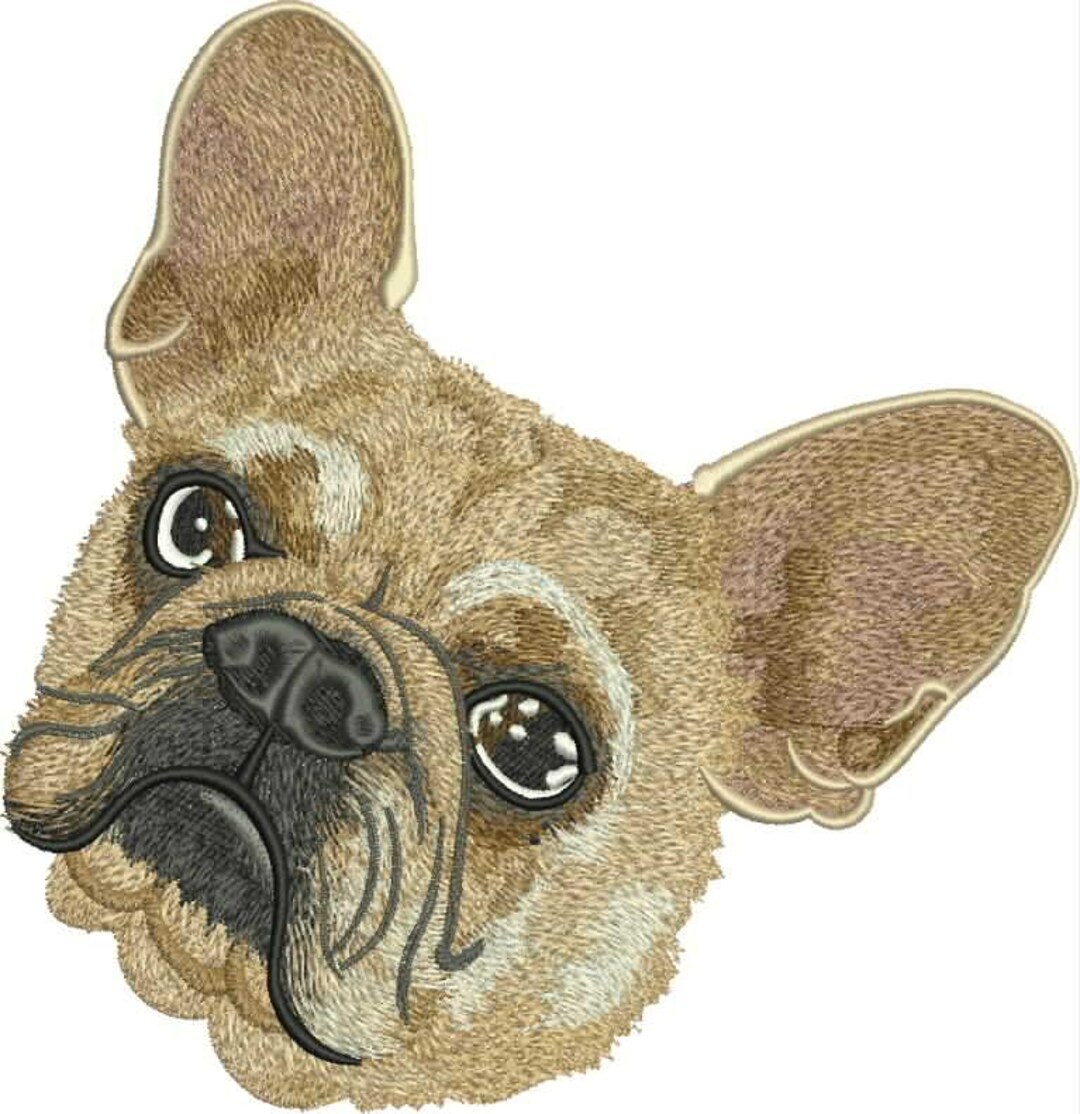 French Bulldog Embroidery Design, Pet Portrait (digital Designs) - Etsy