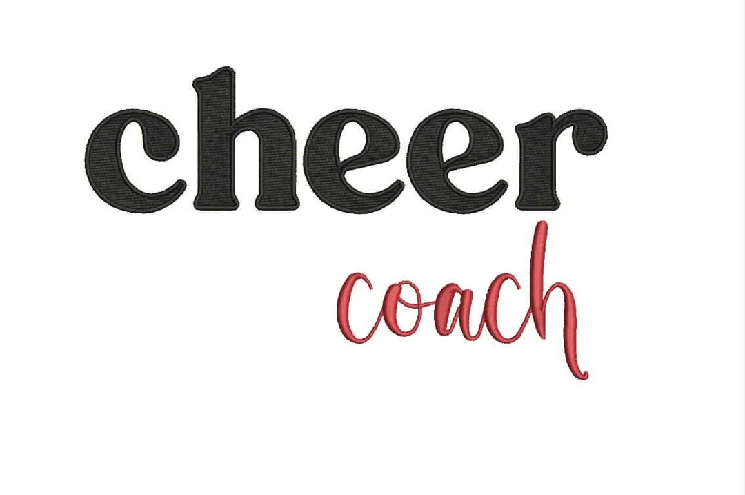 Cheer Coach Embroidery Design | Instant Download Machine File (DST, PES ...