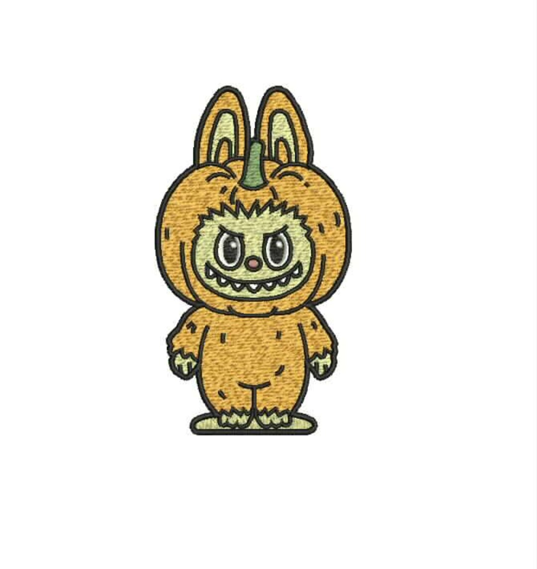 Labubu Pumpkin Halloween Machine Embroidery Design | Cute Spooky ...