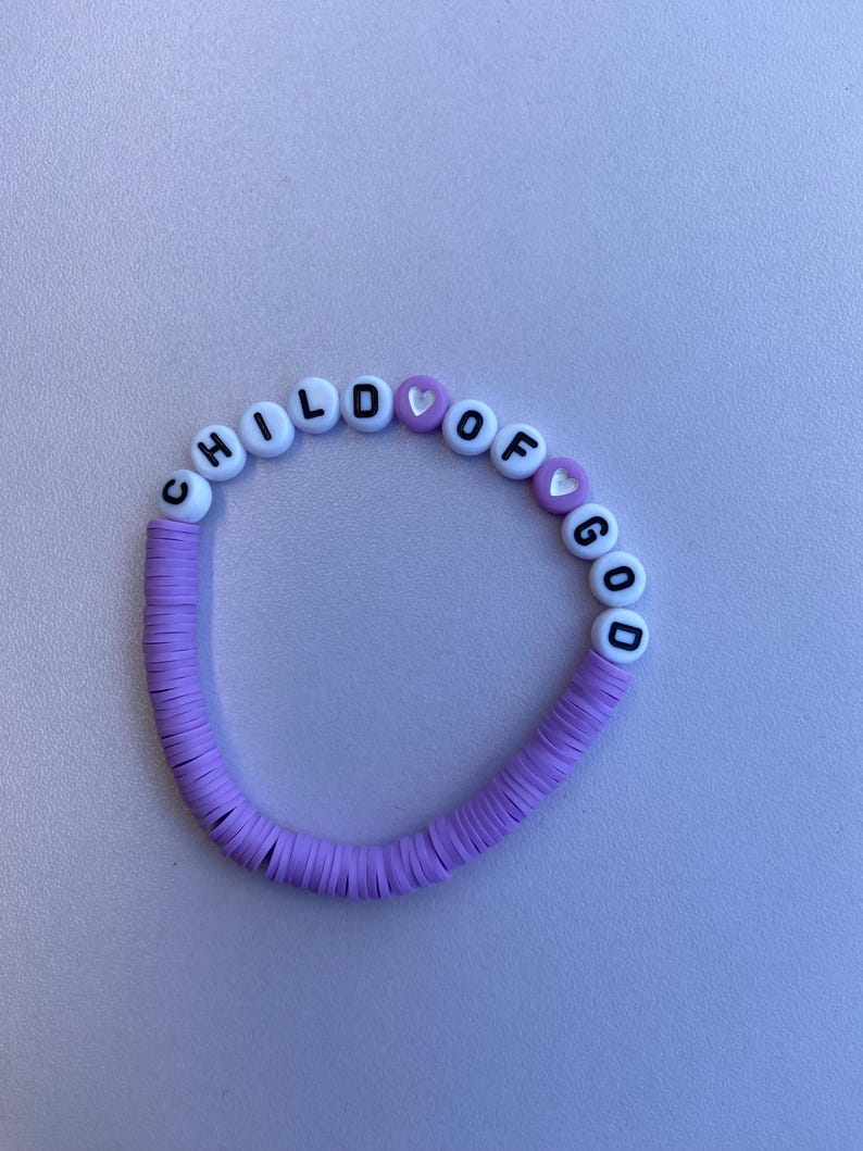 Child of God Clay Beaded Bracelets | Scripture Bracelets | Gifts for ...