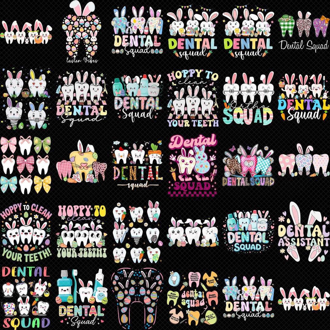Dental Squad Easter Png Bundle,easter Tooth Png,dentist Easter, Dentist ...