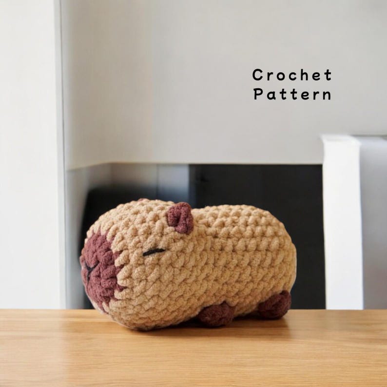 No Sew Capybara Crochet Pattern, Amigurumi Plushie PDF Pattern ...